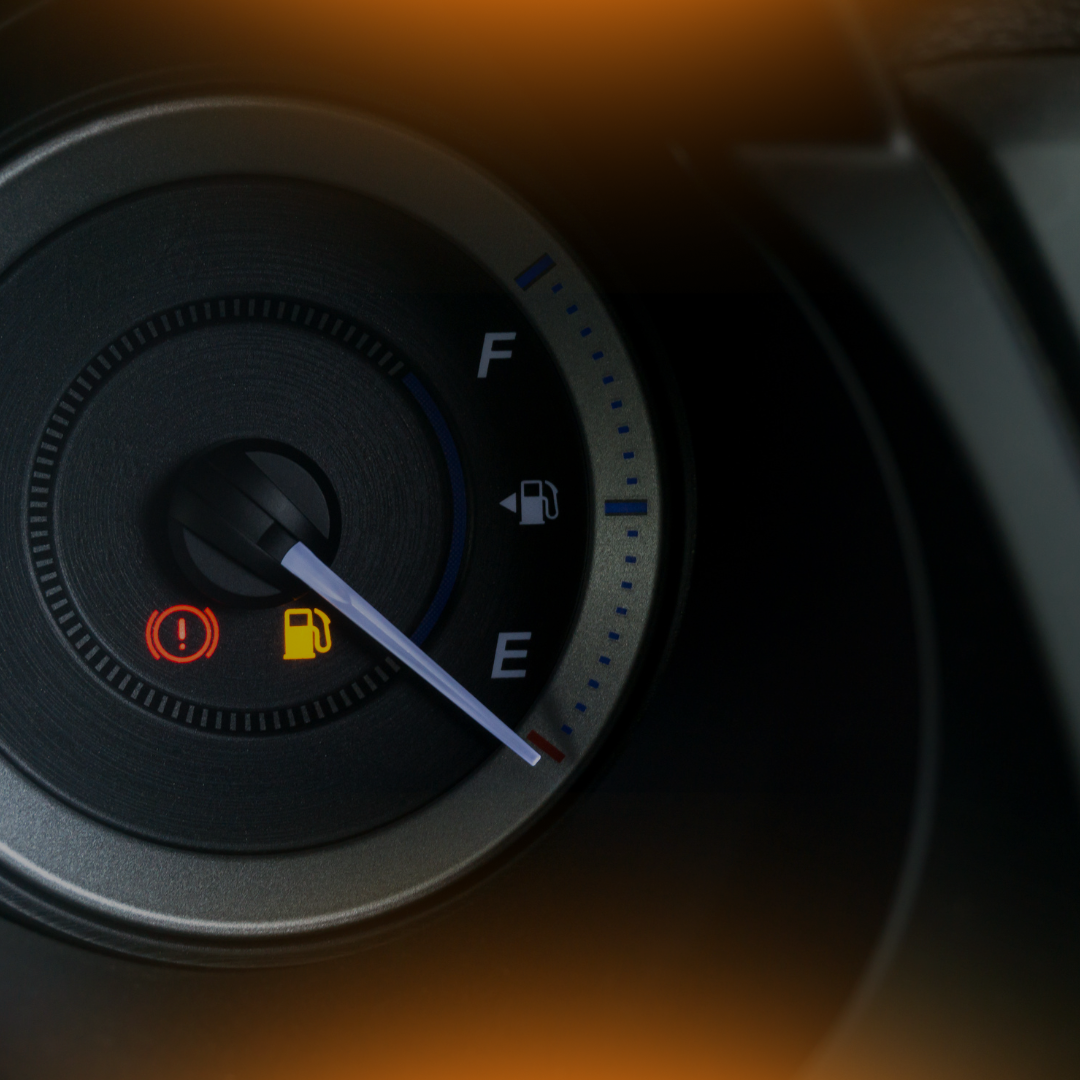 The fuel light goes on, what is the distance until empty